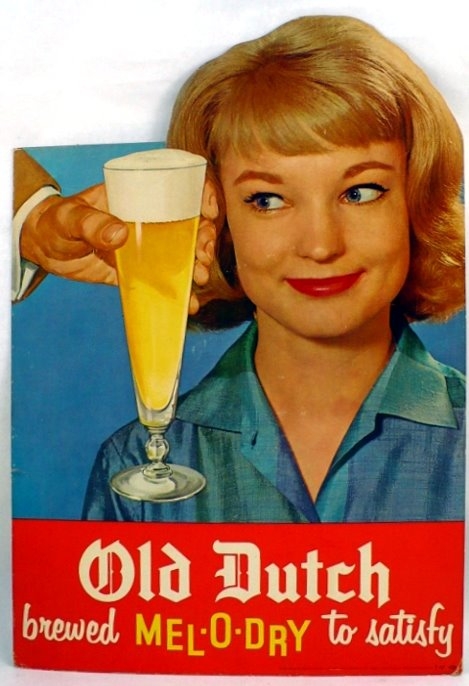 Item #88564 1961 Old Dutch Beer easel back Sign