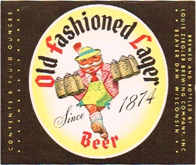 Item #17608 1950 Old Fashioned Lager Beer Label