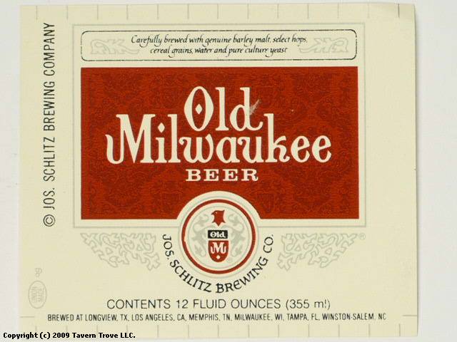 Item #47400 1978 Old Milwaukee Beer Label