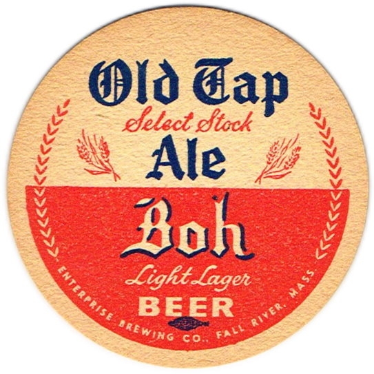 Item #88723 1943 Old Tap Ale/Boh Lager Beer Coaster MA-ENT-9