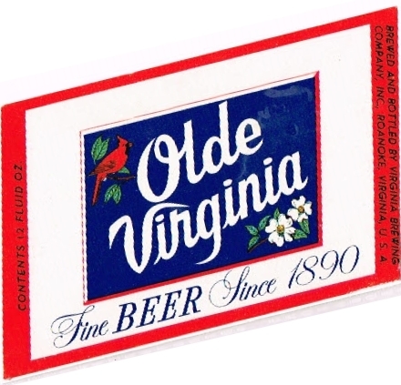 Item #64708 1952 Olde Virginia Beer Label
