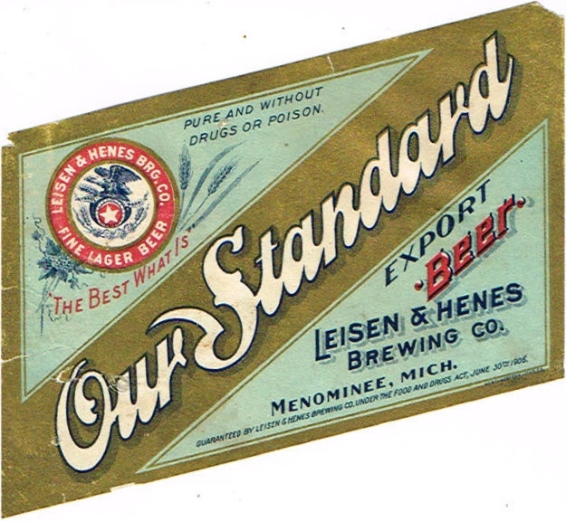 Item #86455 1906 Our Standard Export Beer Label CS66-25