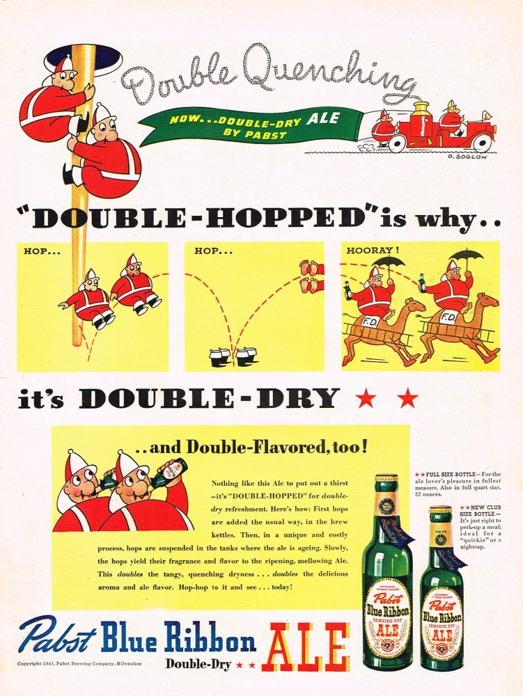 Item #79275 1941 Pabst Blue Ribbon Ale Paper Ad
