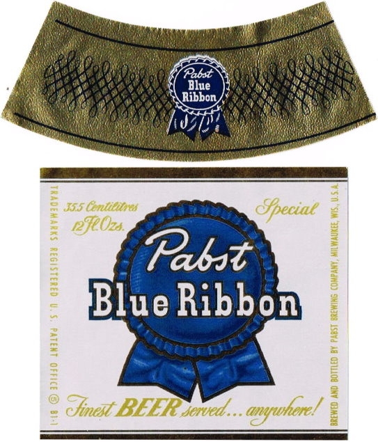 Item #44455 1955 Pabst Blue Ribbon Beer Label