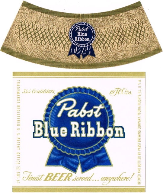 Item #44452 1955 Pabst Blue Ribbon Beer Label