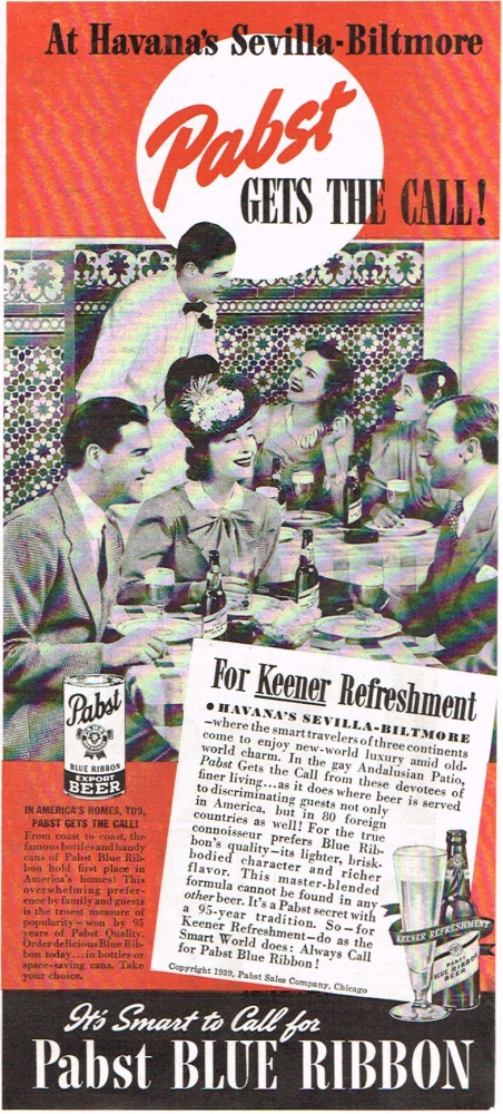 Item #79285 1939 Pabst Blue Ribbon Beer Paper Ad