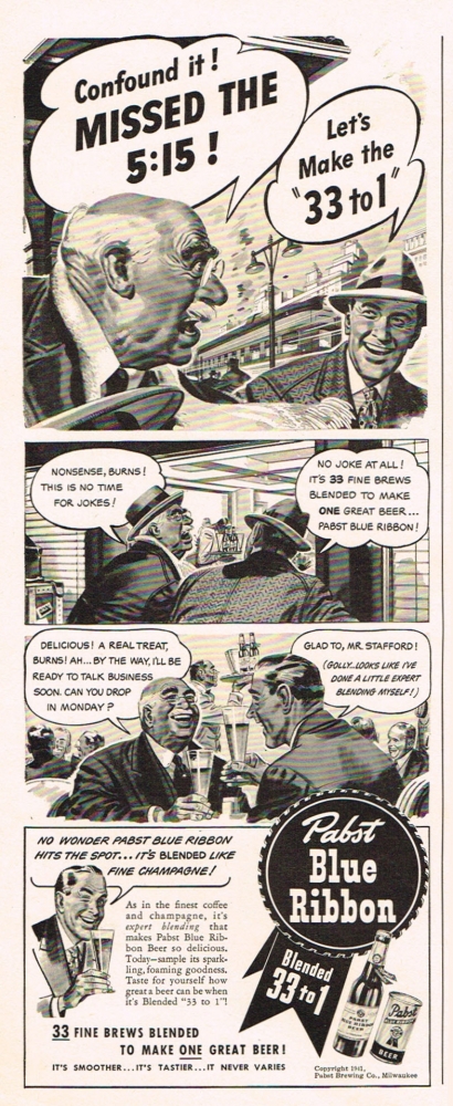 Item #79288 1941 Pabst Blue Ribbon Beer Paper Ad
