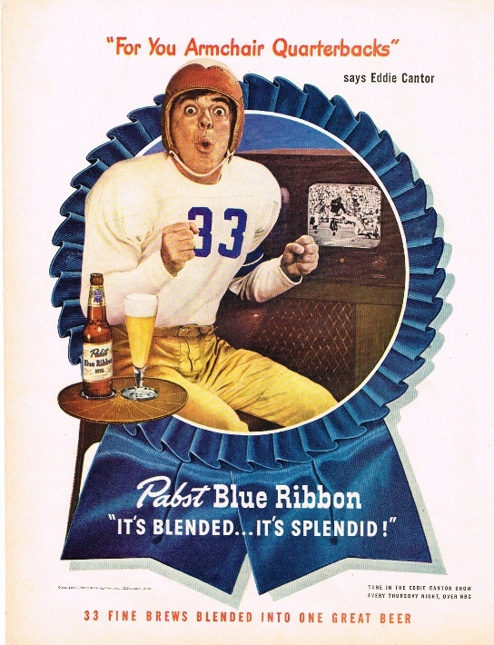 Item #63957 1947 Pabst Blue Ribbon Beer splendid Paper Ad