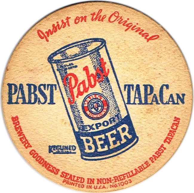 Item #2325 1940 Pabst Blue Ribbon Coaster WI-PAB-5