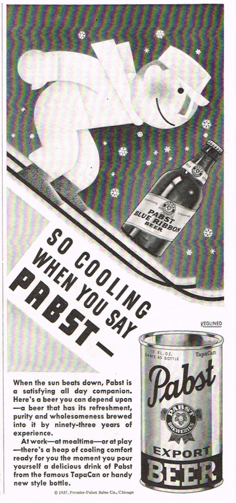 Item #79284 1937 Pabst Export Beer Paper Ad