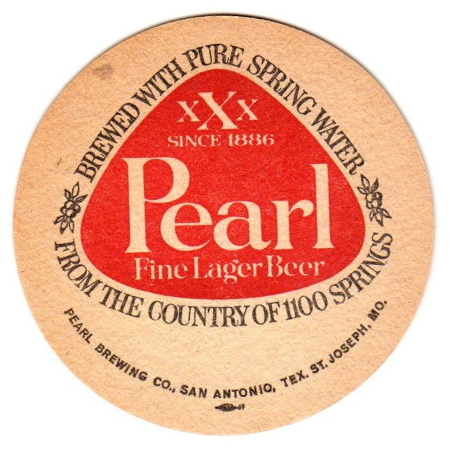 Item #54606 1972 Pearl Fine Lager Beer Coaster TX-PEA-5