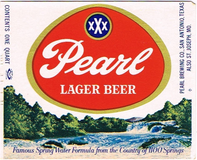Item #89705 1965 Pearl Lager Beer Label
