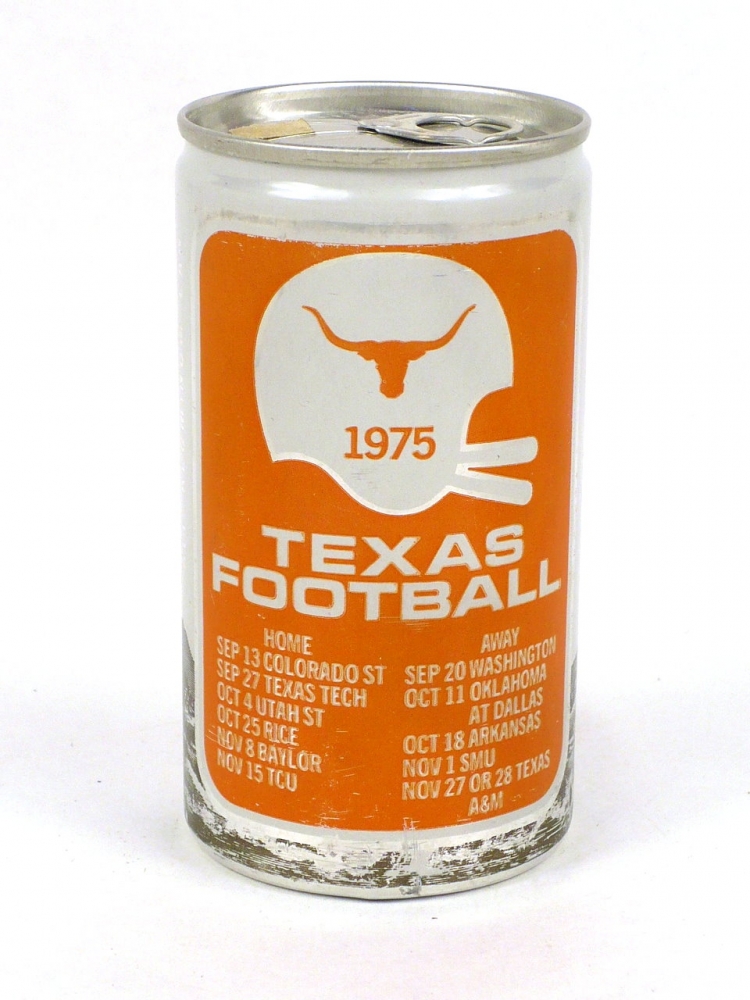Item #15096 1974 Pearl Light Beer Longhorns Schedule Tab Top Can T108-02