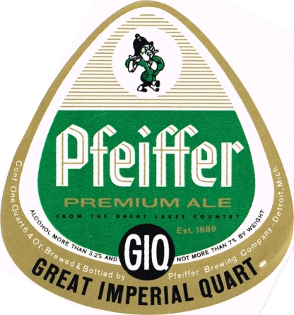 Item #71974 1959 Pfeiffer Premium Ale Label