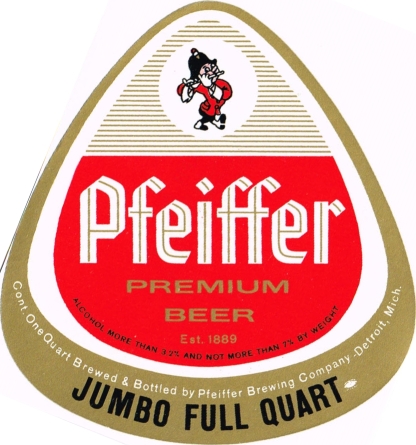 Item #71967 1958 Pfeiffer Premium Beer Label