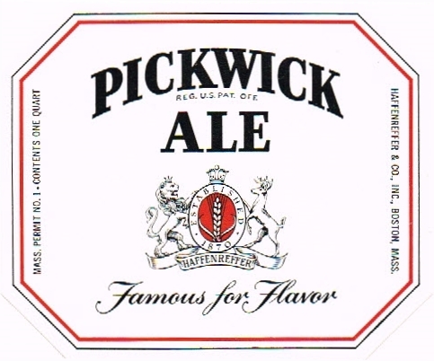Item #70577 1950 Pickwick Ale Label