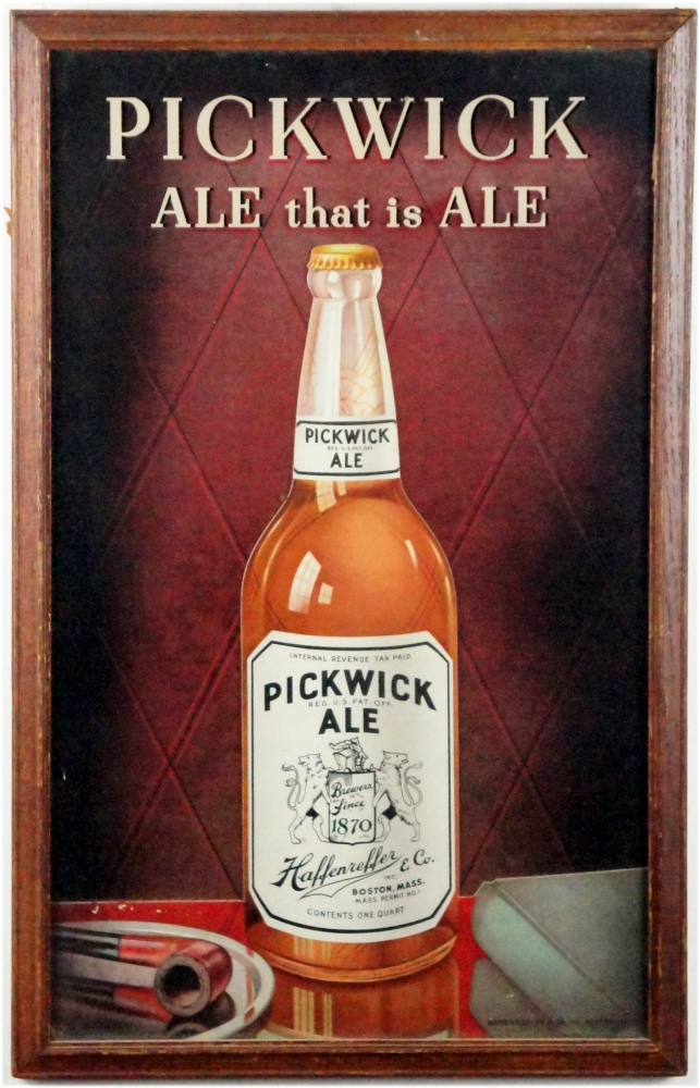 Item #76820 1940 Pickwick Ale Sign