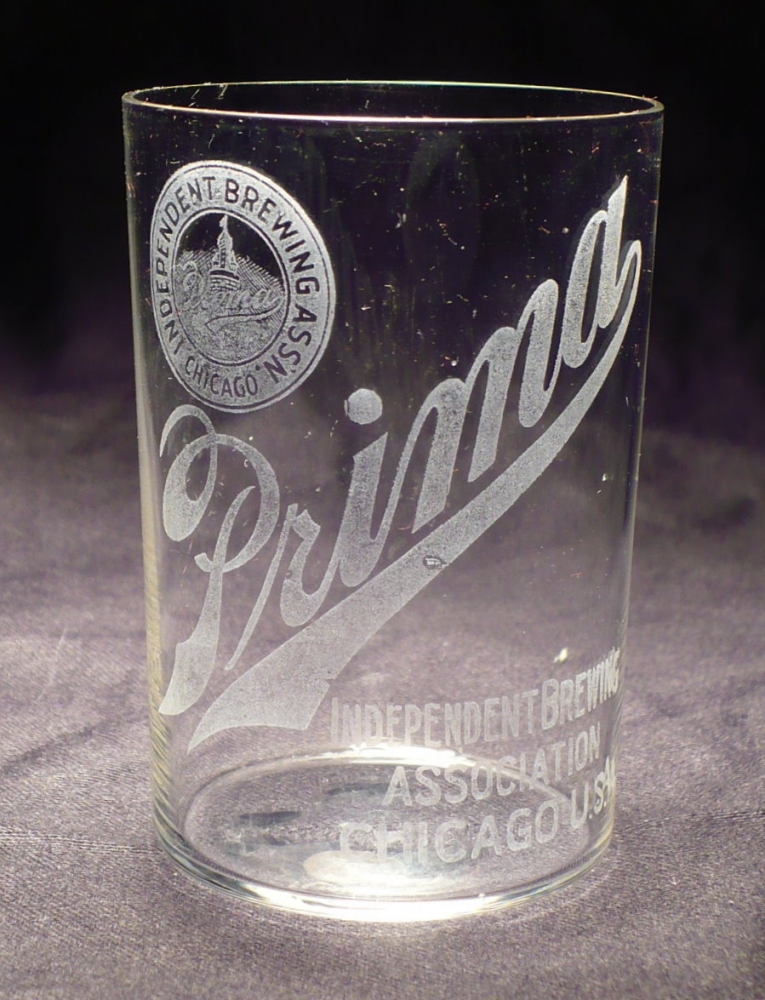 Item #76806 1898 Prima Beer Etched Glass