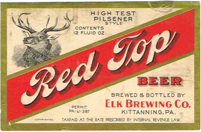 Item #79379 1933 Red Top Beer Label PA43-07V