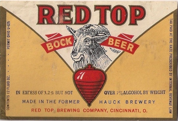 Item #13950 1933 Red Top Bock Beer Label OH31-25