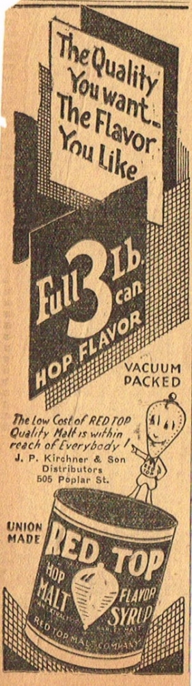 Item #79455 1932 Red Top Malt Syrup Paper Ad