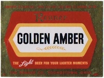 Item #66406 1956 Renner Golden Amber Beer Label