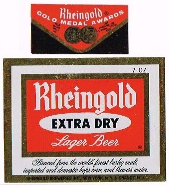 Item #66546 1964 Rheingold Extra Dry Lager Beer Label