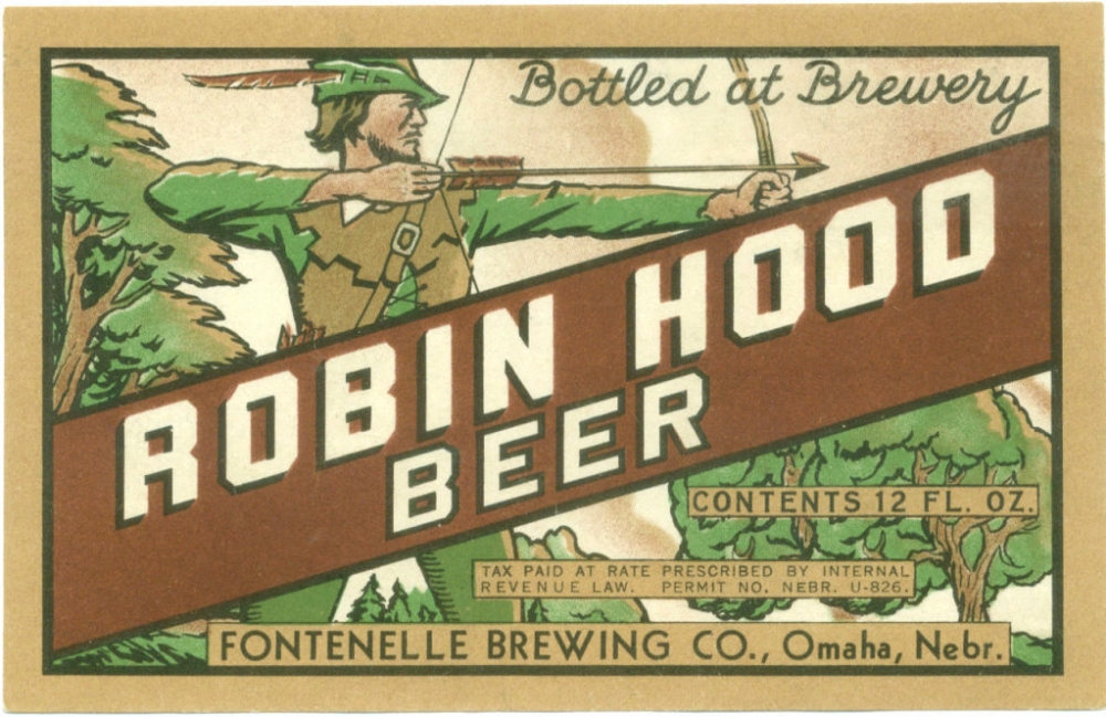 Item #21901 1933 Robin Hood Beer Label WS86-11