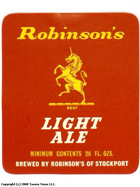Item #45291 1964 Robinson's Light Ale Label