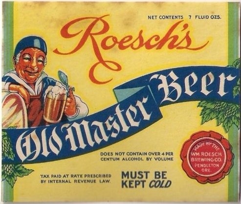 Item #88072 1935 Roesch's Old Master Beer Label WS93-23