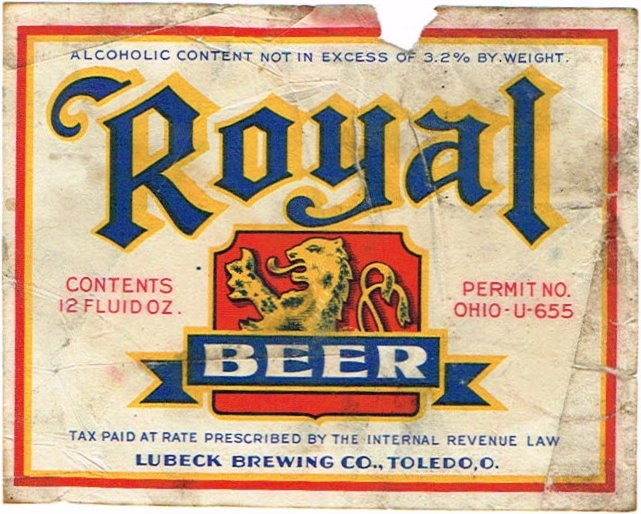 Item #80546 1933 Royal Beer Label OH89-16
