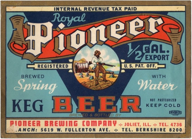 Item #74936 1935 Royal Pioneer Beer Label IL83-01