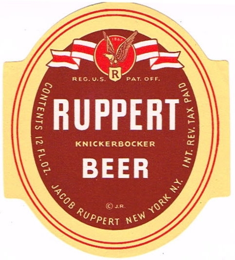 Item #88961 1941 Ruppert Knickerbocker Beer Label NY87-
