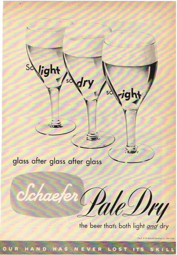Item #75794 1950 Schaefer Beer Paper Ad