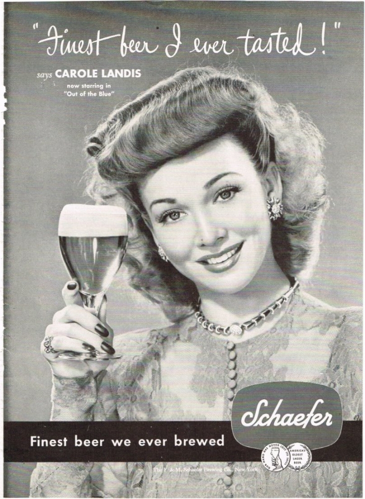 Item #74805 1947 Schaefer Beer Paper Ad