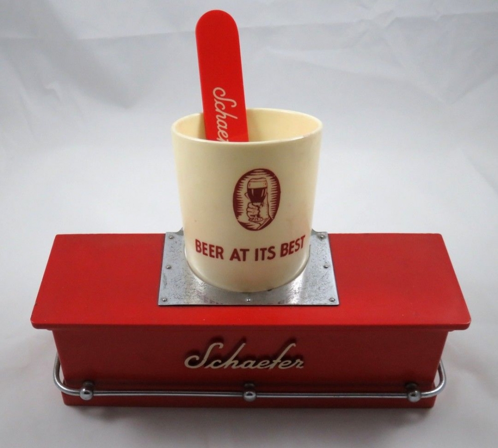 Item #5156 1940 Schaefer Beer foam scraper holder Foam Scraper Holder