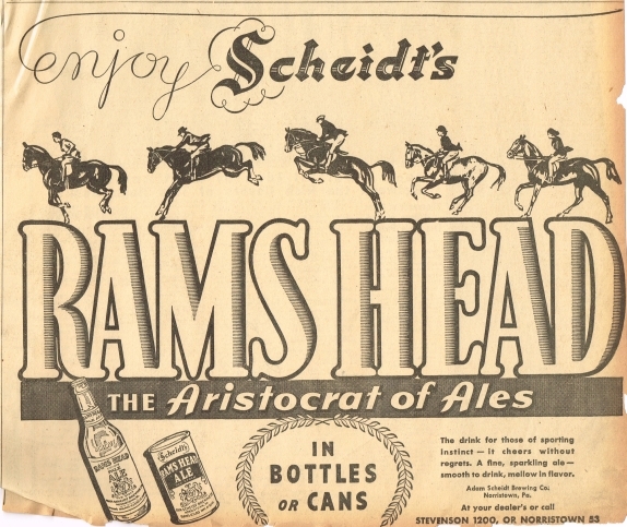 Item #77441 1937 Scheidt's Rams Head Ale Paper Ad
