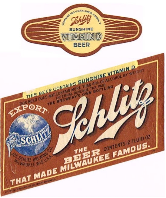 Item #81268 1936 Schlitz Export Beer Label WI316-85
