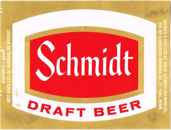 Item #77262 1962 Schmidt Draft Beer Label