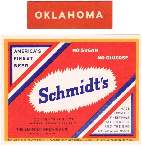 Item #71909 1940 Schmidt's Beer Label CS48-22V
