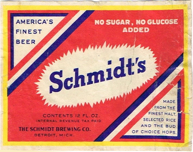 Item #82247 1938 Schmidt's Beer Label CS48-23V