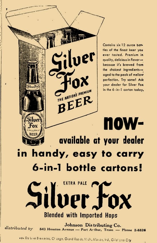 Item #86278 1947 Silver Fox Beer Paper Ad