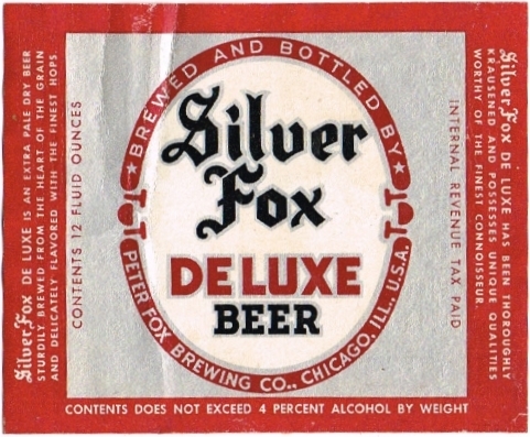 Item #75409 1939 Silver Fox De Luxe Beer Label IL23-14