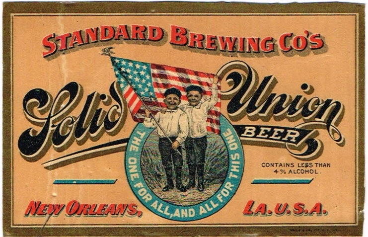 Item #86953 1907 Solid Union Beer Label No Ref.