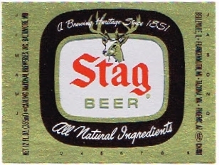 Item #68395 1977 Stag Beer Label