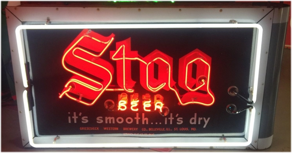 Item #87353 1950 Stag Beer neon Neon Sign
