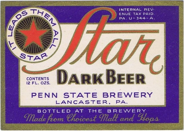 Item #23708 1933 Star Dark Beer Label PA45-05