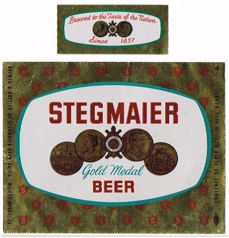 Item #30129 1958 Stegmaier Gold Medal Beer Label