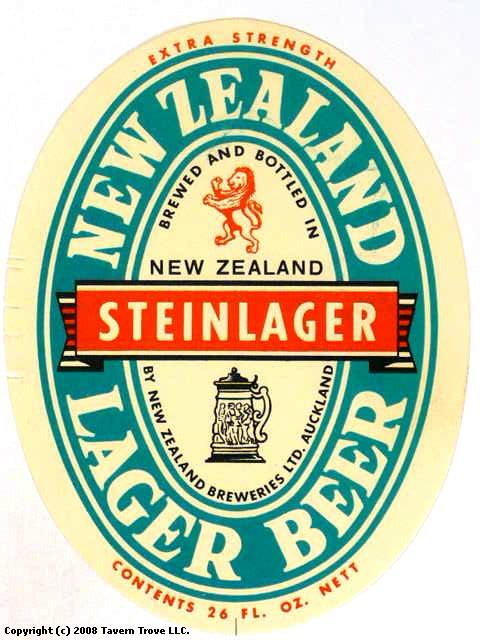 Item #46228 1960 Steinlager Lager Beer Label