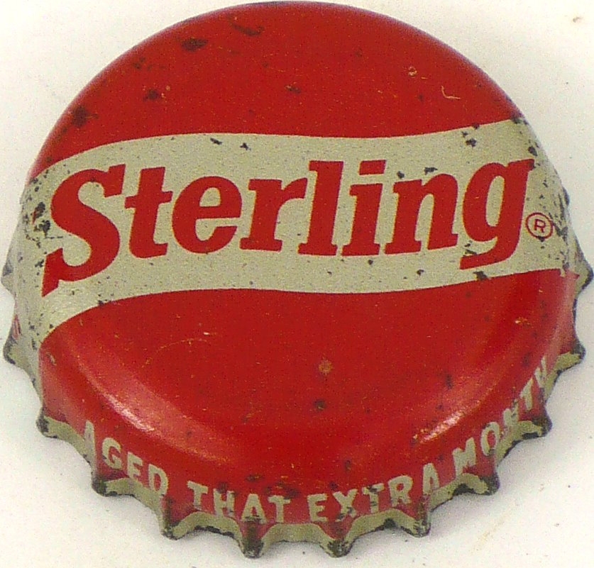 Item #9017 1964 Sterling Beer Bottle Cap